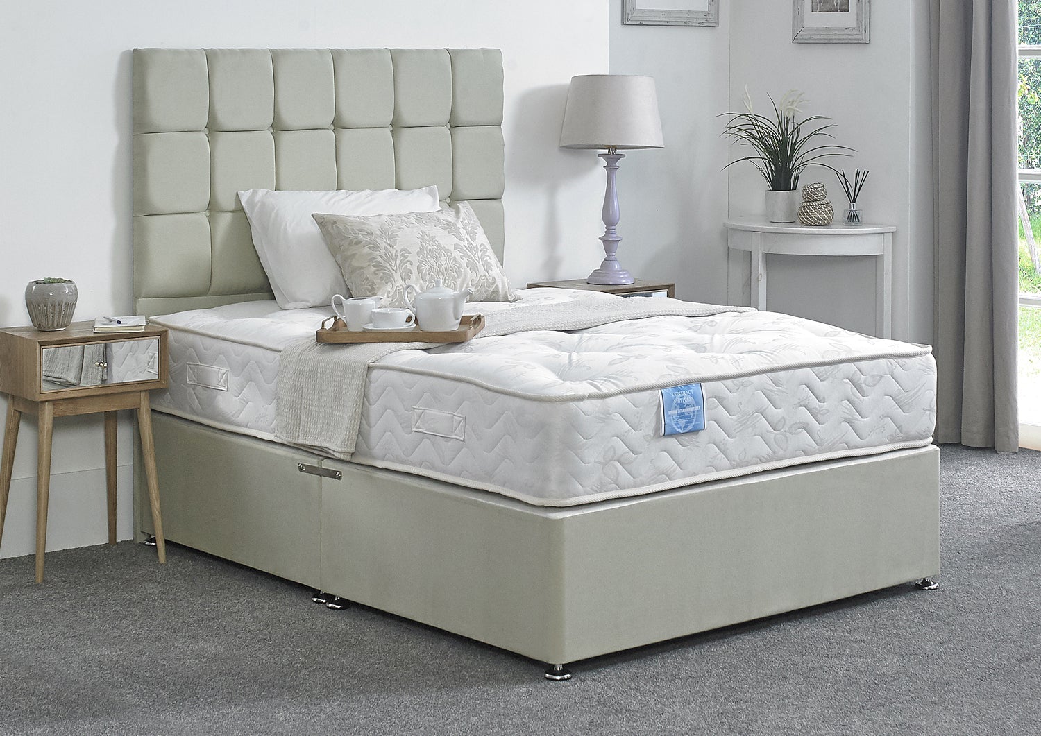 Supreme Guest Hotel Contract 2000 Pocket Sprung Divan Bed Set